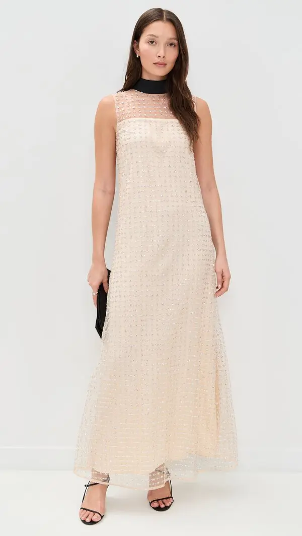 Staud Sequin Embellished Maxi Dress