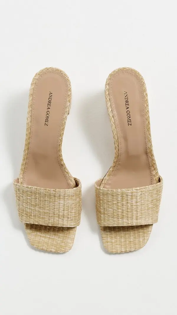 ANDREA GOMEZ Claudia Raffia Sandals