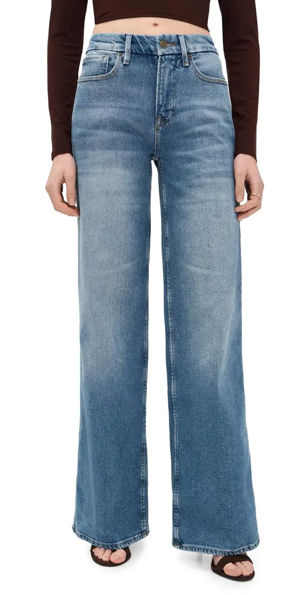 Good American Good Skate Wide Leg Jeans
