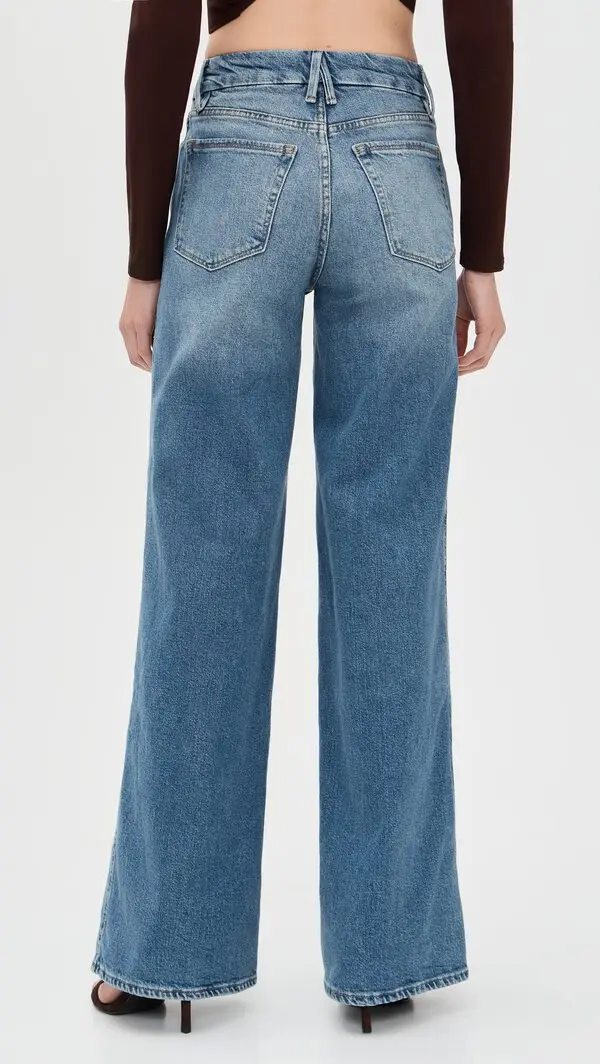 Good American Good Skate Wide Leg Jeans