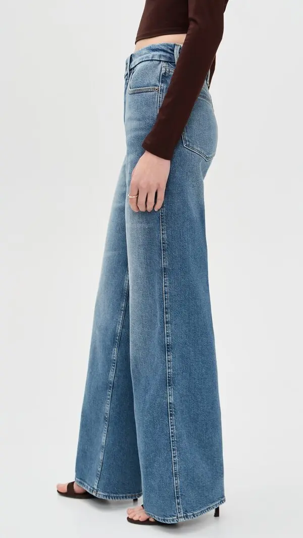 Good American Good Skate Wide Leg Jeans