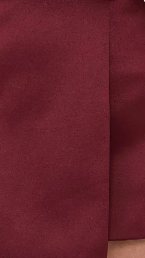 BY MALENE BIRGER Raye Asymmetrical Mini Skirt - Cabernet