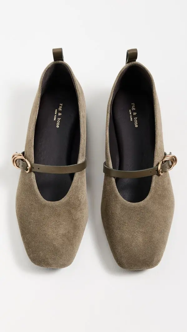 Rag & Bone Spire Mary Jane Flats - Olnts