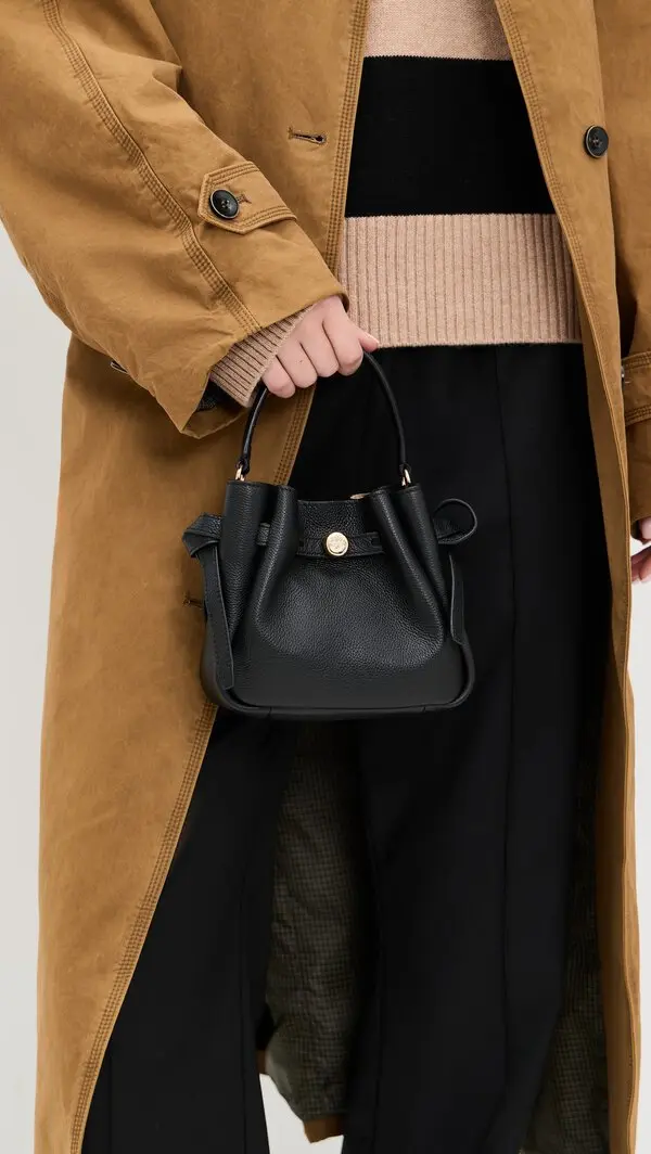 Tory Burch Romy Mini Bucket Bag - Black