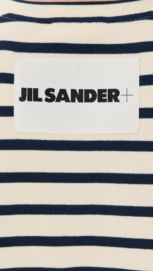 JIL SANDER Stretch Jersey Striped Mini Dress - Mariniere