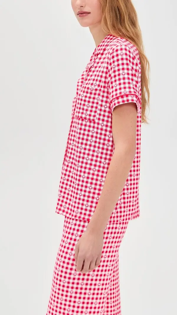 Z Supply Gingham Pajama Top