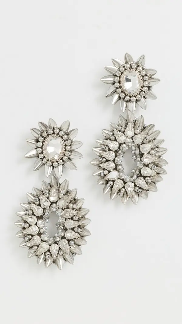 Deepa Gurnani Pia Crystal Drop Earrings