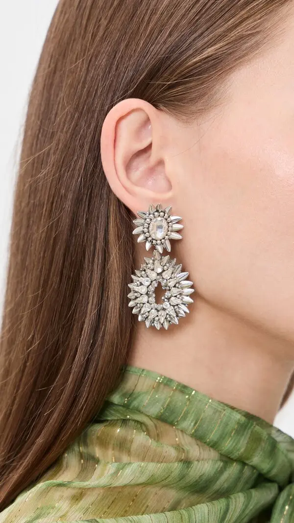 Deepa Gurnani Pia Crystal Drop Earrings