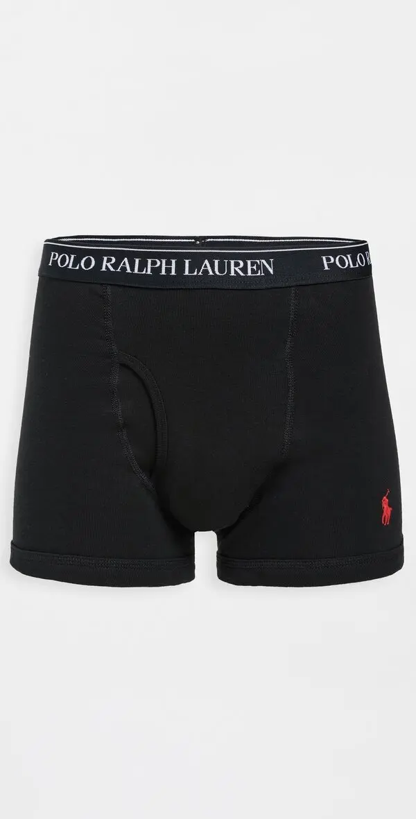 Polo Ralph Lauren Classic Fit Cotton Trunks 3-pack - Polo Black