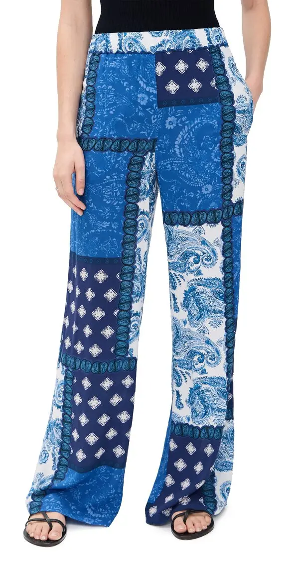 DONDE ESTEBAN Paisley Print Pants - Midnight