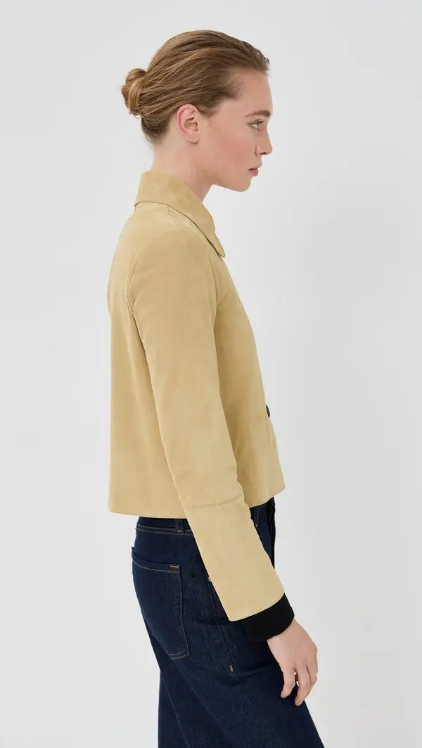 ARMA Emy Goat Suede Jacket - Gravel