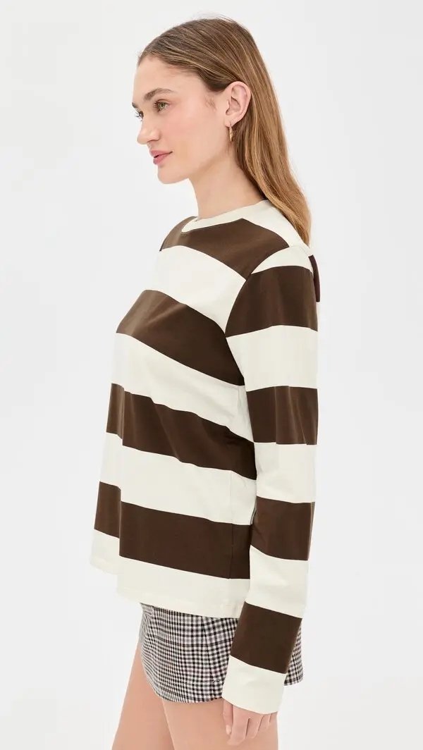 Clare V. Long Sleeve Stripe Tee