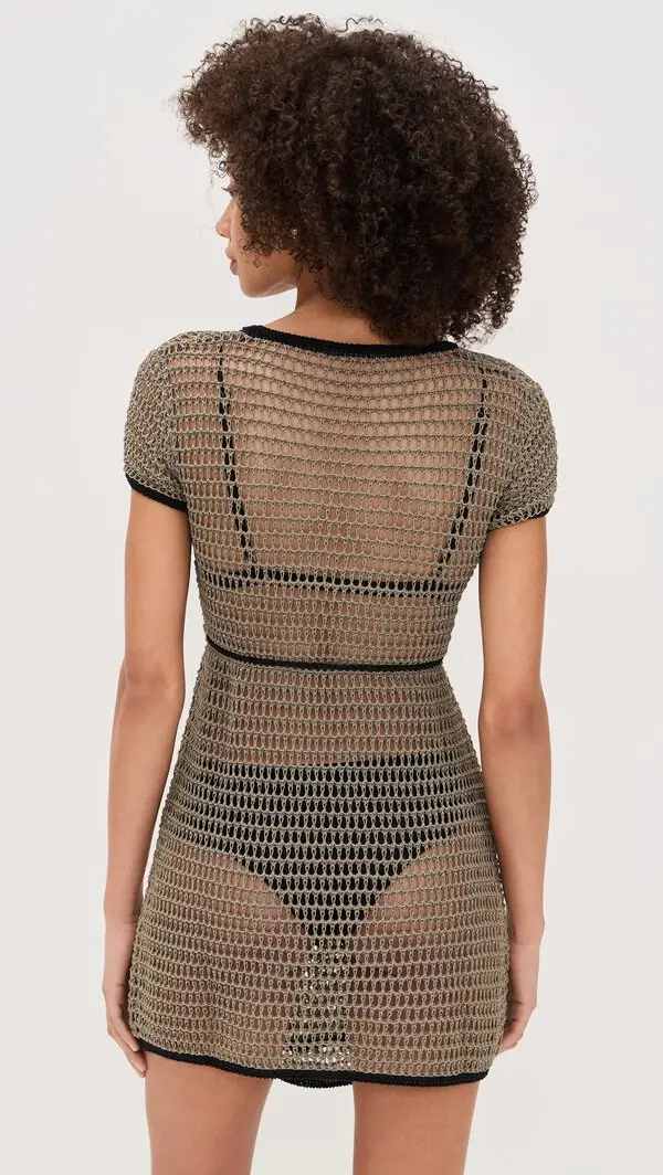 Staud Spritz Crochet Mini Dress