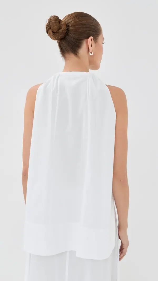 Co Gathered Tunic Shirt - White