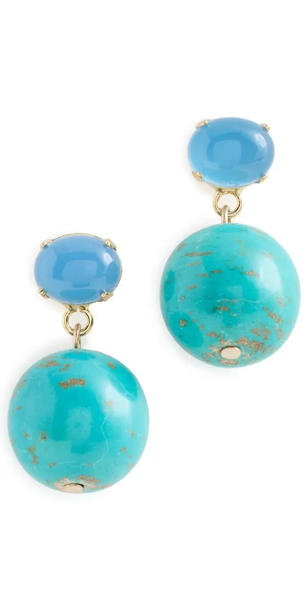 JENNIFER BEHR Everly Earrings - Turquoise