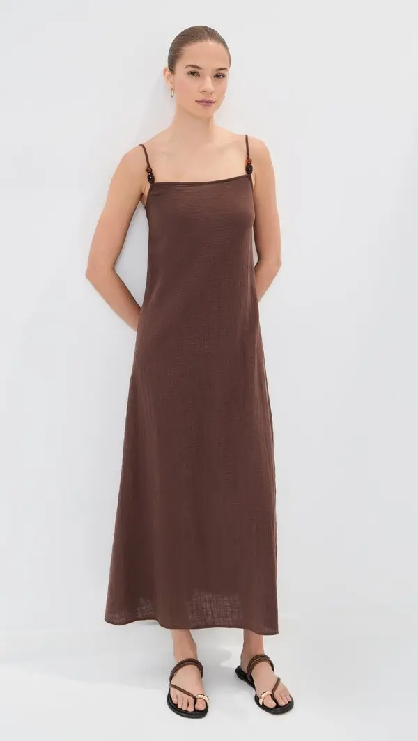 STAUD Laura Dress | Brown | Size XL | Shopbop