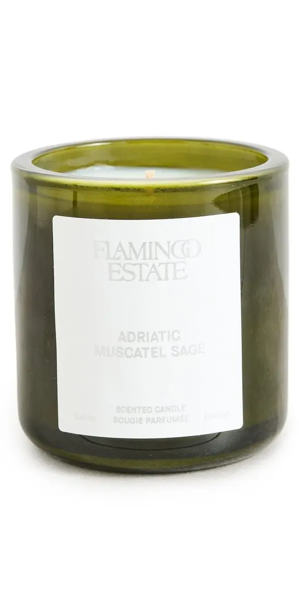 FLAMINGO ESTATE Adriatic Muscatel Sage Candle - Green