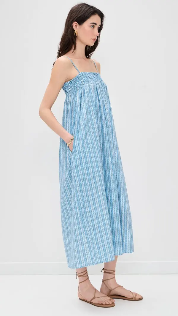 LA MAREGOLD Sammy Floral Print Midi Dress