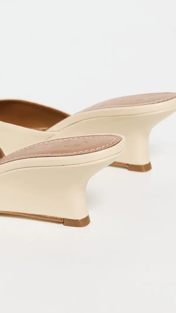 Staud Brigitte Wedge Sandals - Cream