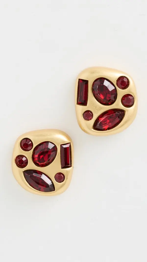 Lele Sadoughi Molten Button Earrings With Accents