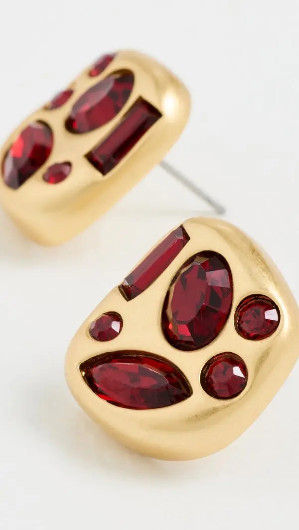 Lele Sadoughi Molten Button Earrings With Accents