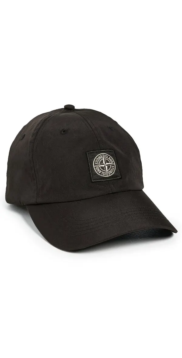 Stone Island Nylon Oxford Baseball Cap - Black
