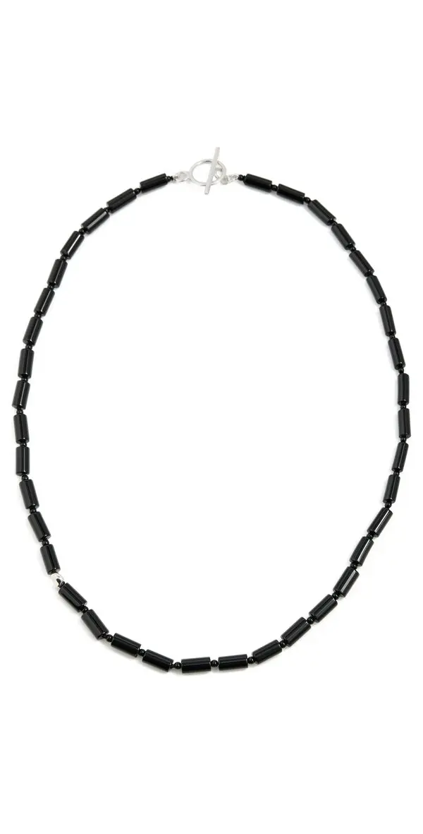 Agmes Vallen Necklace - Sterling Silver/onyx