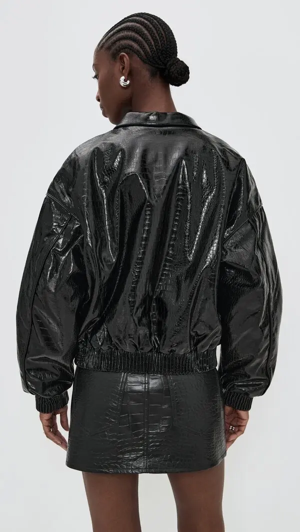 CULTNAKED Lviv Croc-embossed Bomber Jacket
