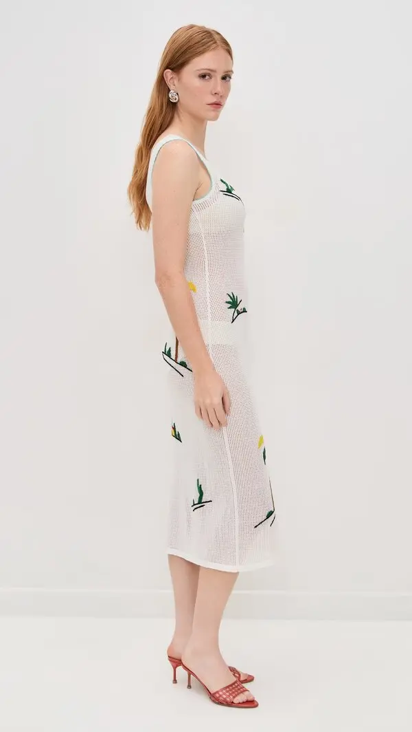 staud embroidered dress Romantic Floral-Embroidered Ball Gown