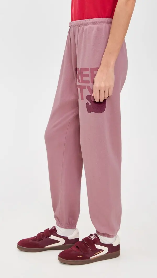 FREECITY Logo Print Sweatpants - Makeup