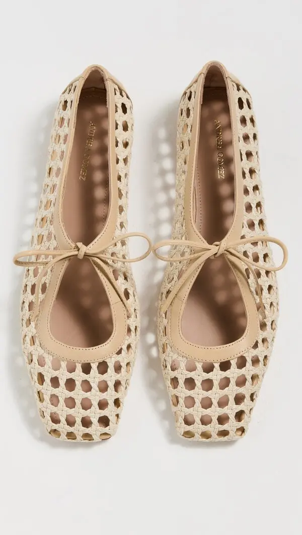 ANDREA GOMEZ Amelia Raffia Flats