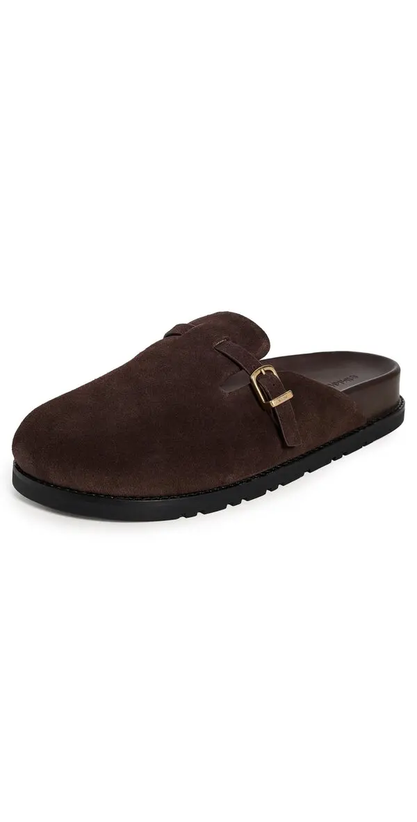 Simkhai Adara Buckle Suede Slippers