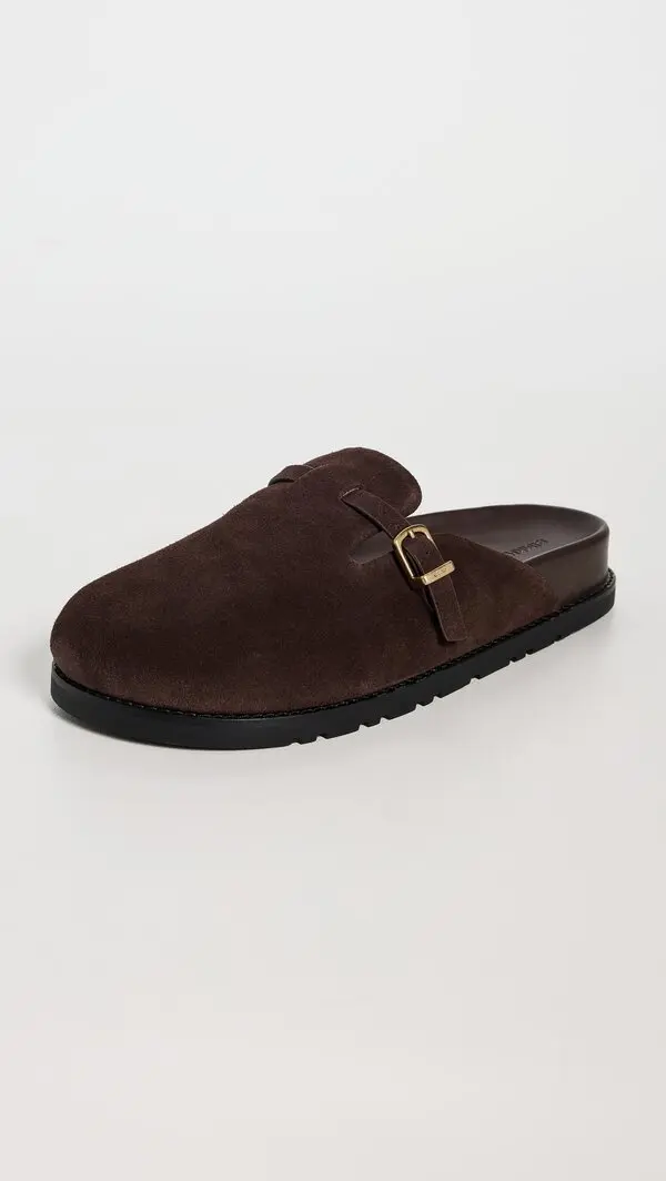 Simkhai Adara Buckle Suede Slippers