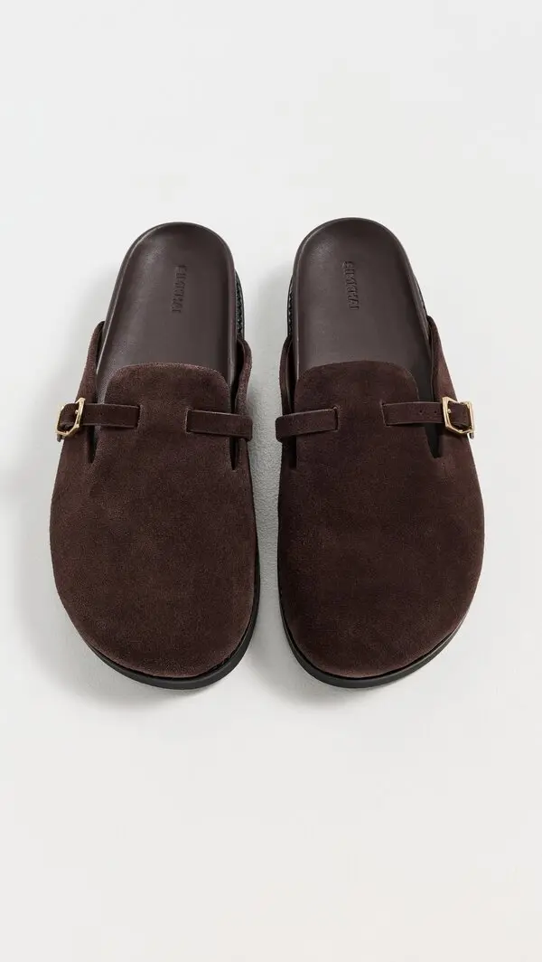 Simkhai Adara Buckle Suede Slippers