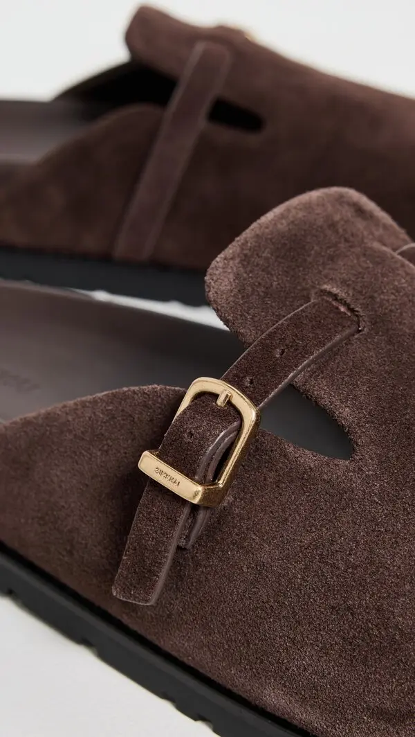 Simkhai Adara Buckle Suede Slippers