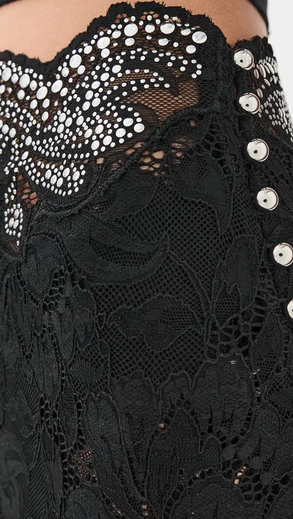 Rabanne Embellished Lace Midi Skirt