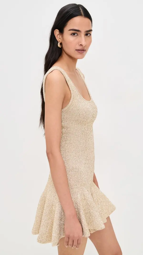 LoveShackFancy Sarajane Sequined Mini Dress