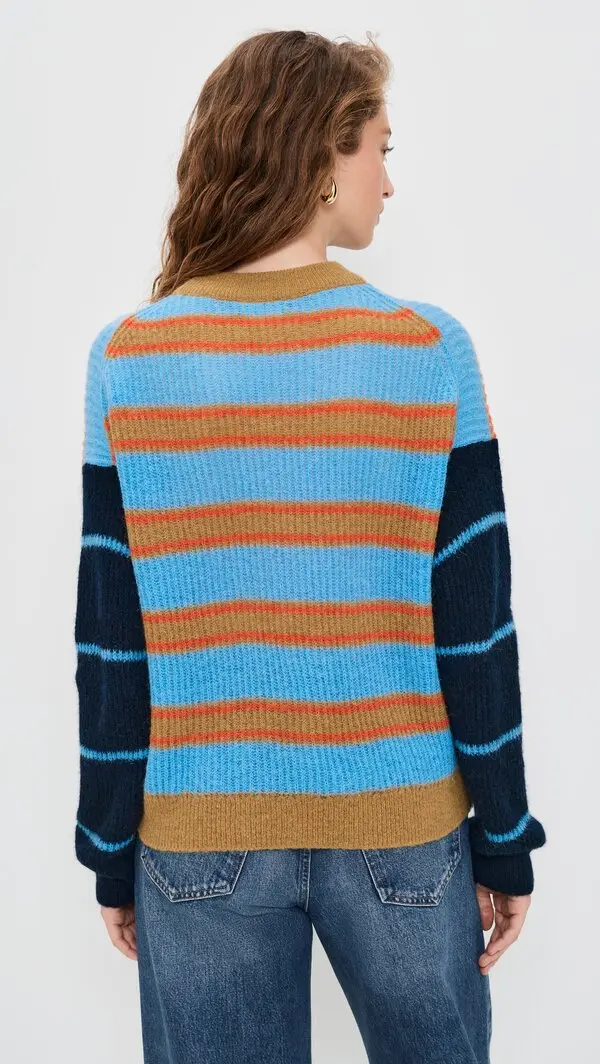 Closed Striped Crew Neck Sweater