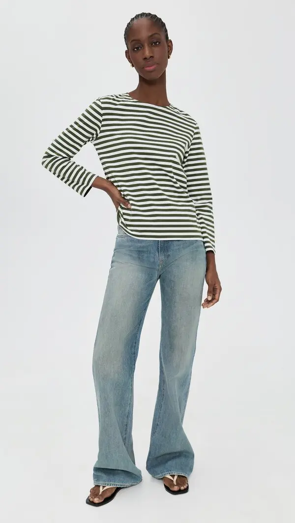 Denimist Long Sleeve Boat Neck T-shirt