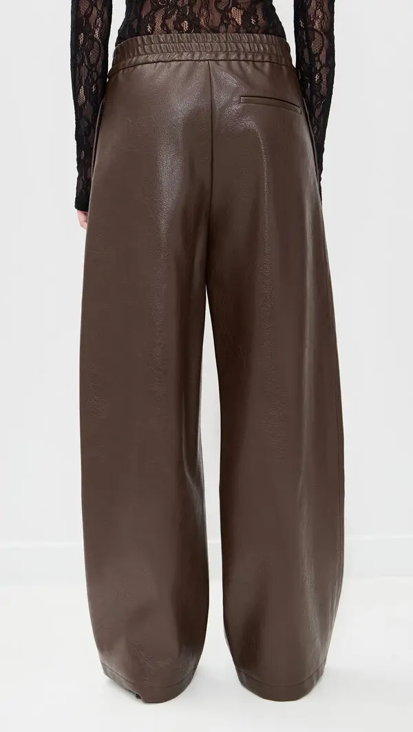MSGM Leather Elastic Pants