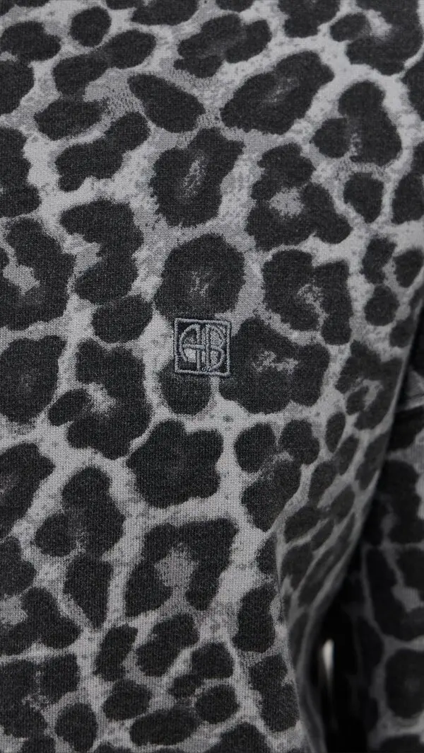 ANINE BING Miles Print Sweatshirt - Leopard