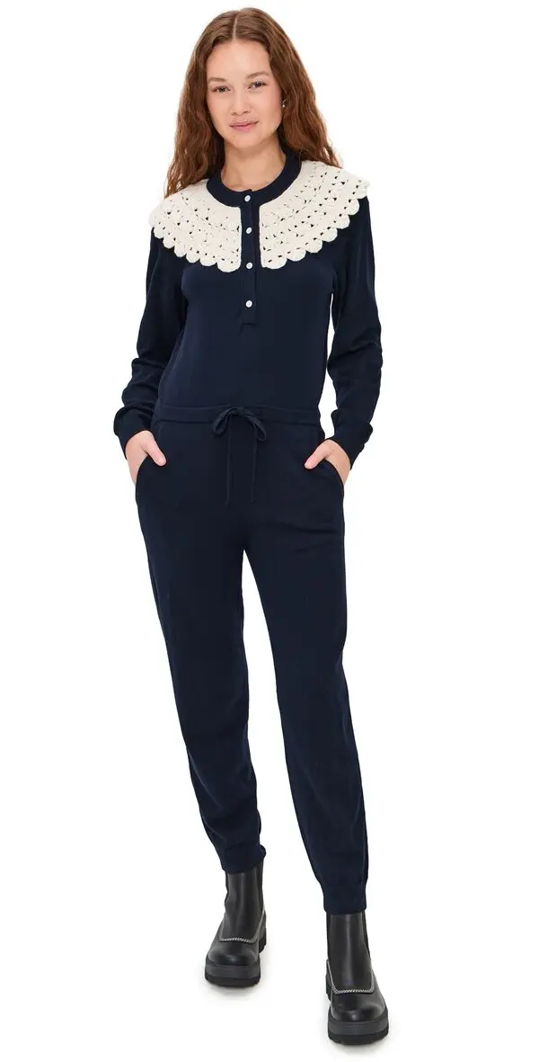 Sea Alena Knit Jumpsuit - Navy