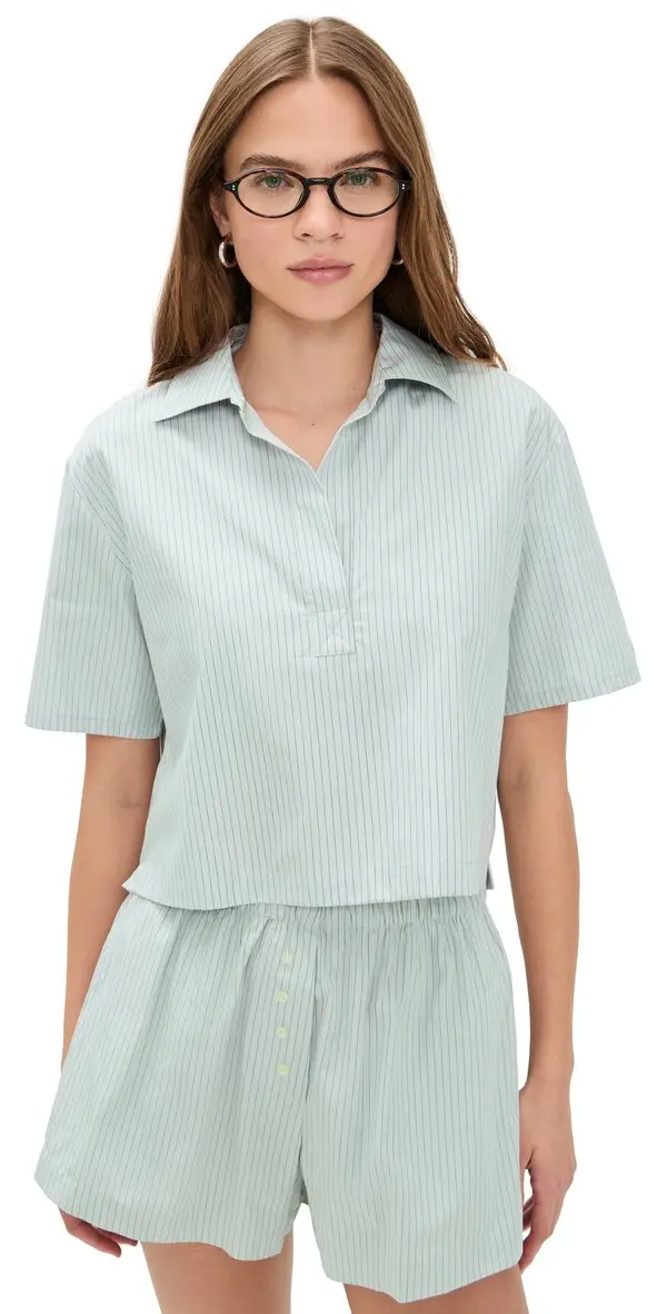 LESET Yoshi Stripe Short Sleeve Polo