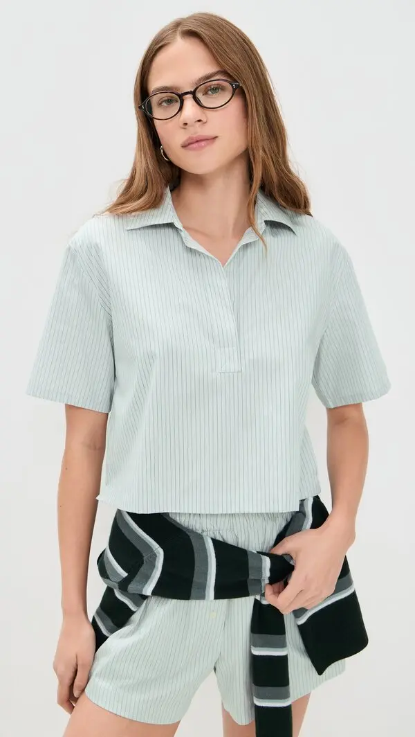 LESET Yoshi Stripe Short Sleeve Polo