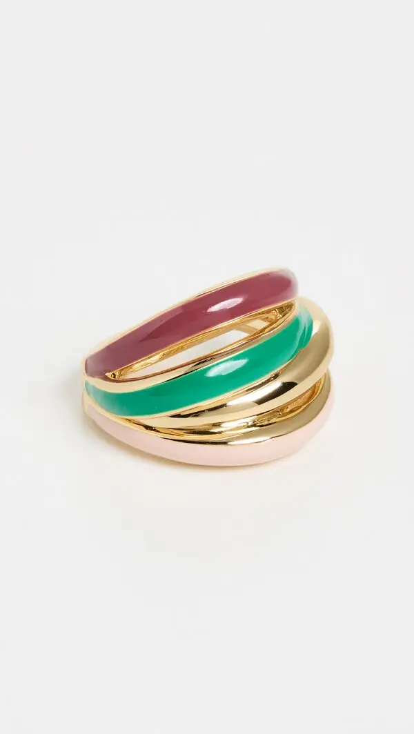 Lele Sadoughi Stacking Ring - Jade Multi