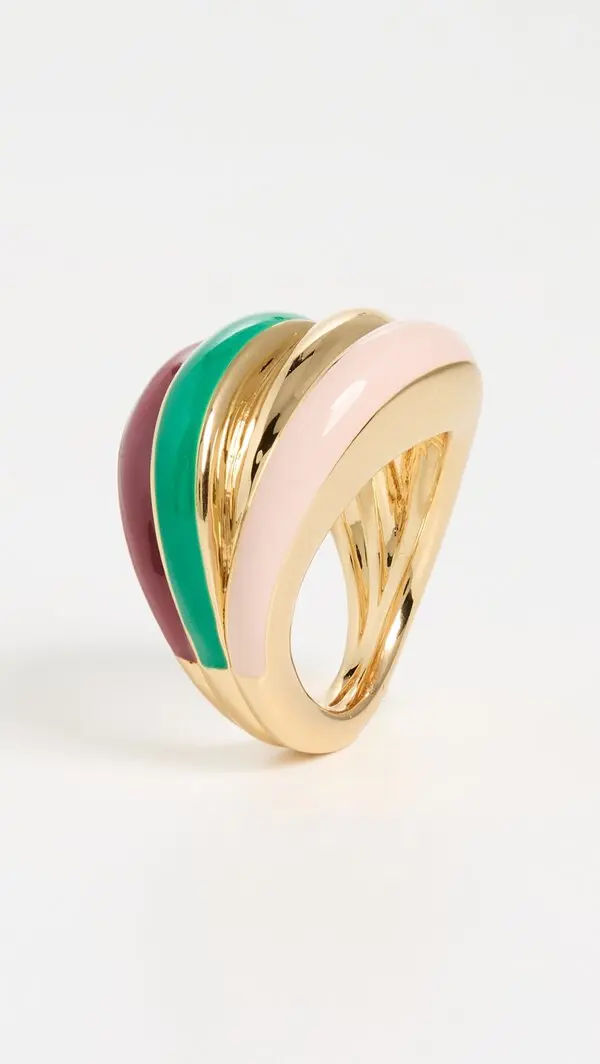 Lele Sadoughi Stacking Ring - Jade Multi