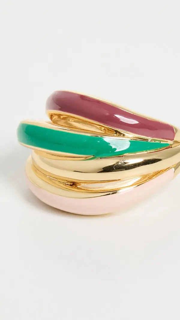 Lele Sadoughi Stacking Ring - Jade Multi