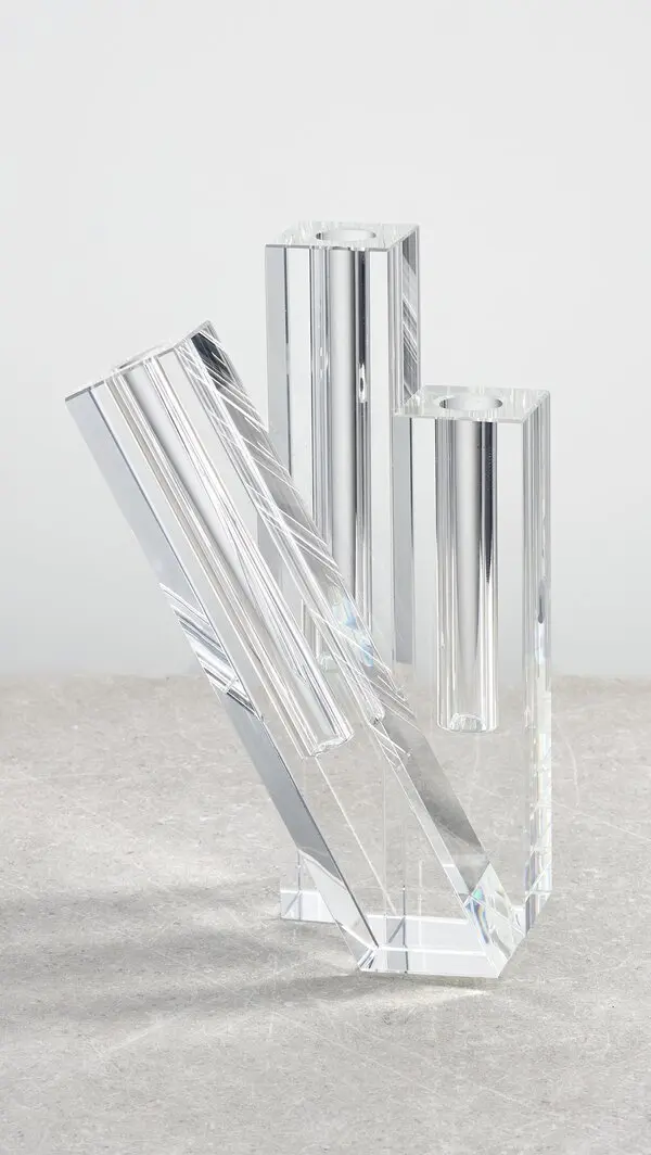 TIZO DESIGN Crystal Glass Triple Bud Vase