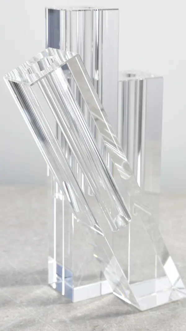 TIZO DESIGN Crystal Glass Triple Bud Vase