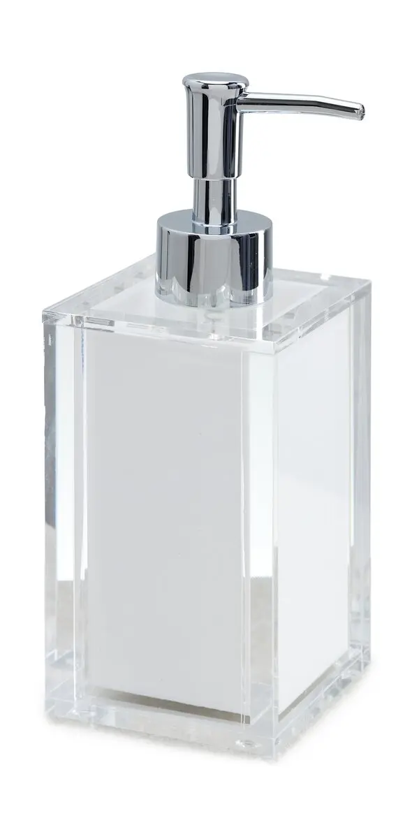 TIZO DESIGN Acrylic Soap Dispenser With Silver-tone Pump